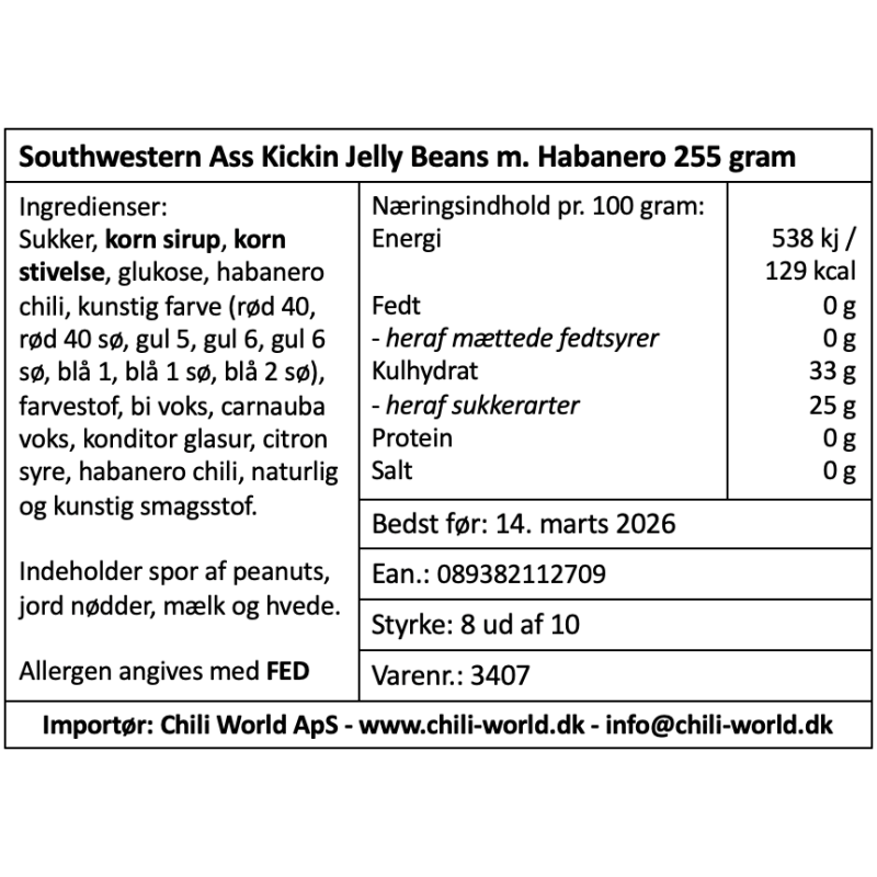 Southwestern Ass Kickin’ Jelly Beans 255 gram